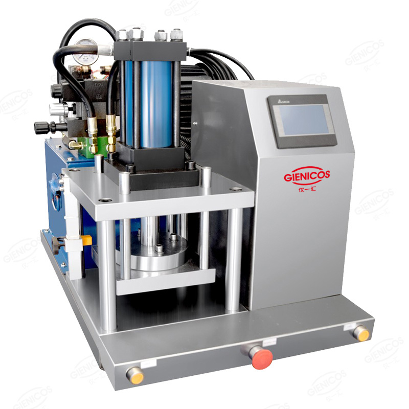 CE Certification High Quality Cosmetic Powder Machine Full Hydraulic Type Lab Compact Powder Press Machine GIENI Manufacturer and Company GIENI